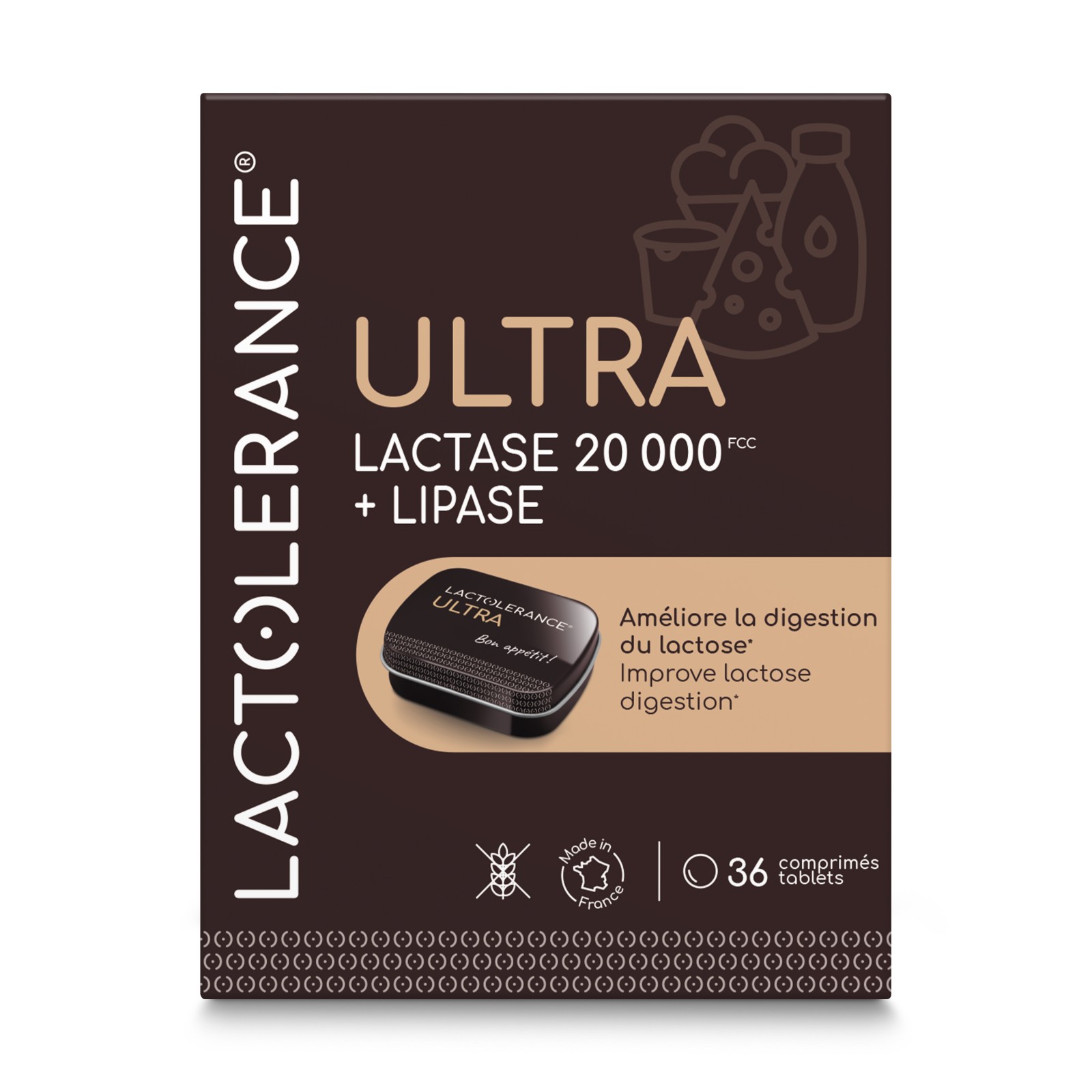 LACTOLERANCE ULTRA - Lactase 20,000 FCC and Lipase 500 IU Enzymes