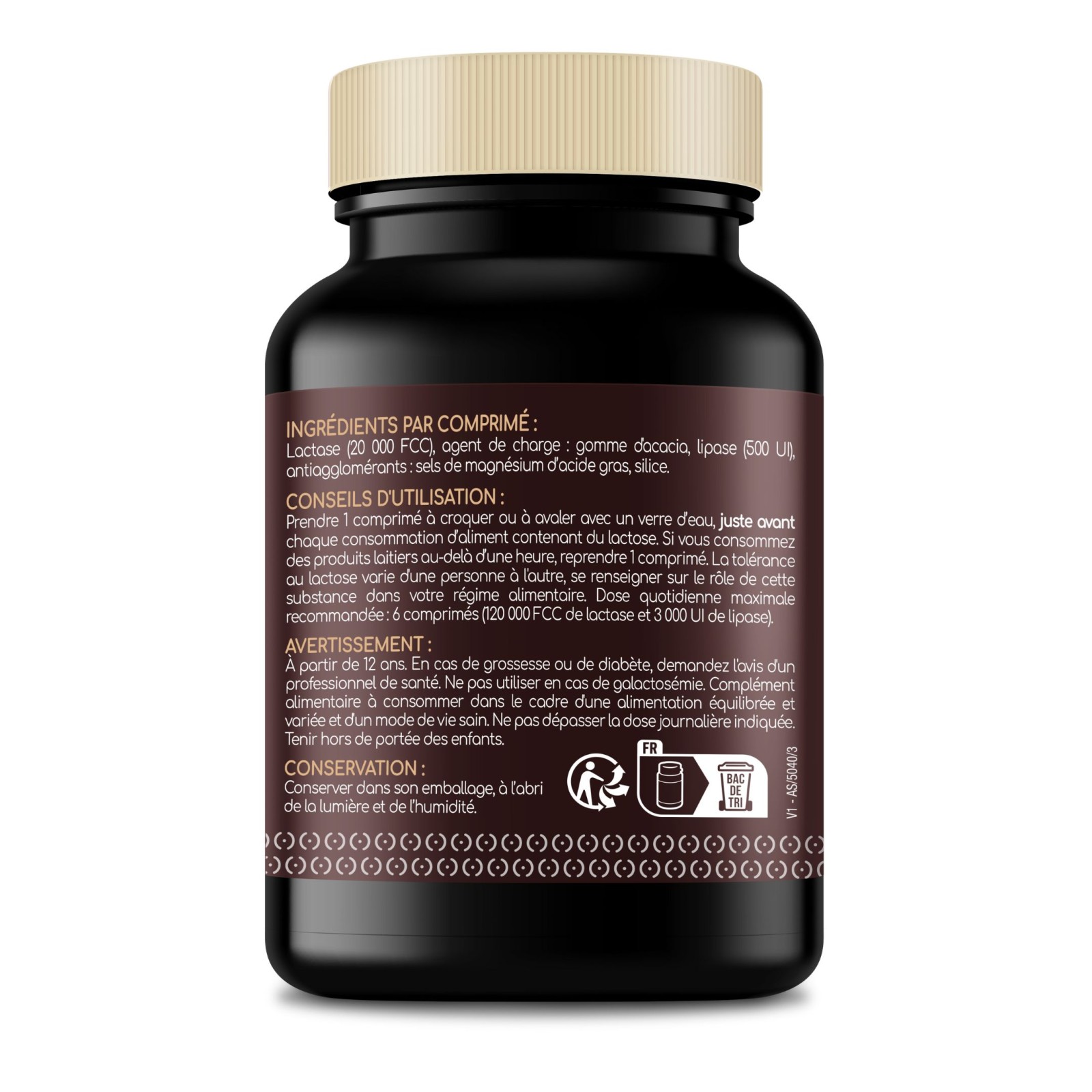 LACTOLERANCE ULTRA - Pack of 1,000 Lactase Tablets with 5 Eco-Recharges