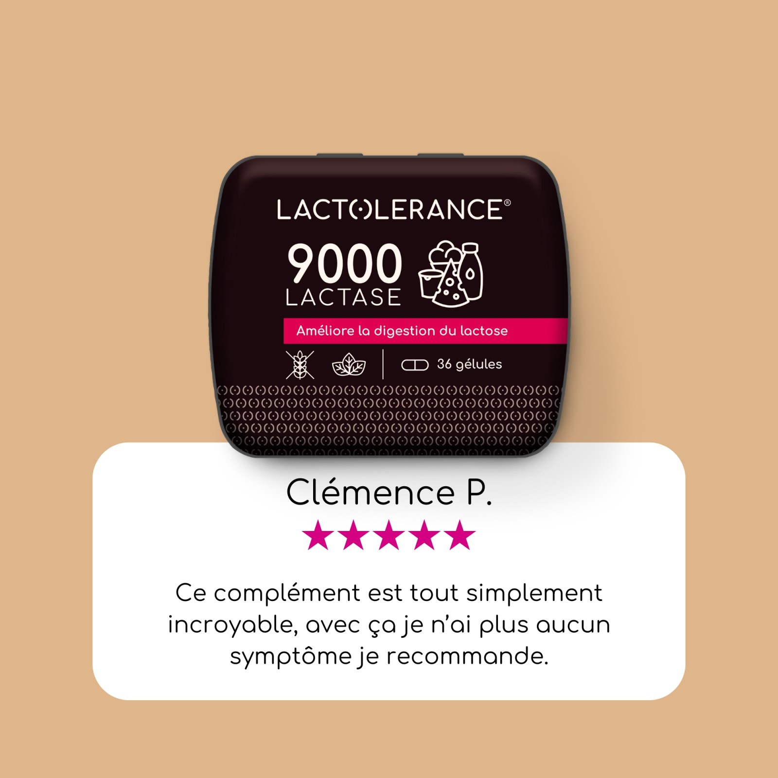 LACTOLERANCE 9000 - 36 capsules: digest lactose with ease